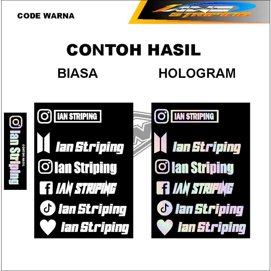 Jual STIKER HOLOGRAM CUSTOM NAMA LATIN / STIKER CUSTOM TULISAN / STIKER ...