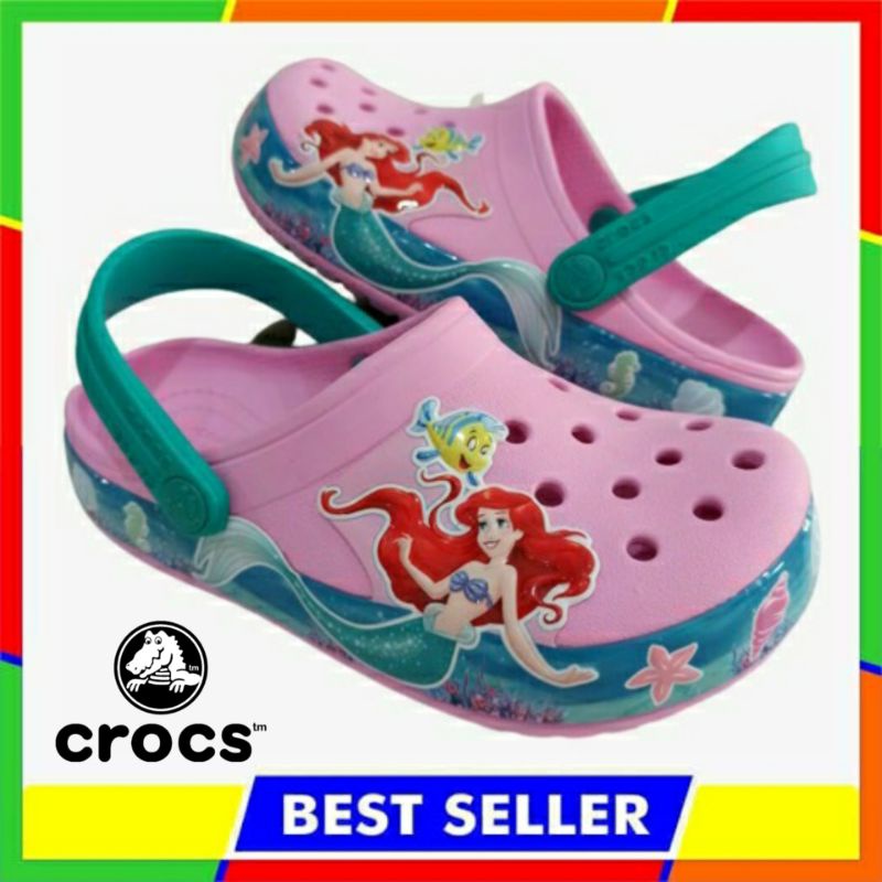 Jual CROCS Kid's Disney Princess Ariel from The Little Mermaid Crocband ...