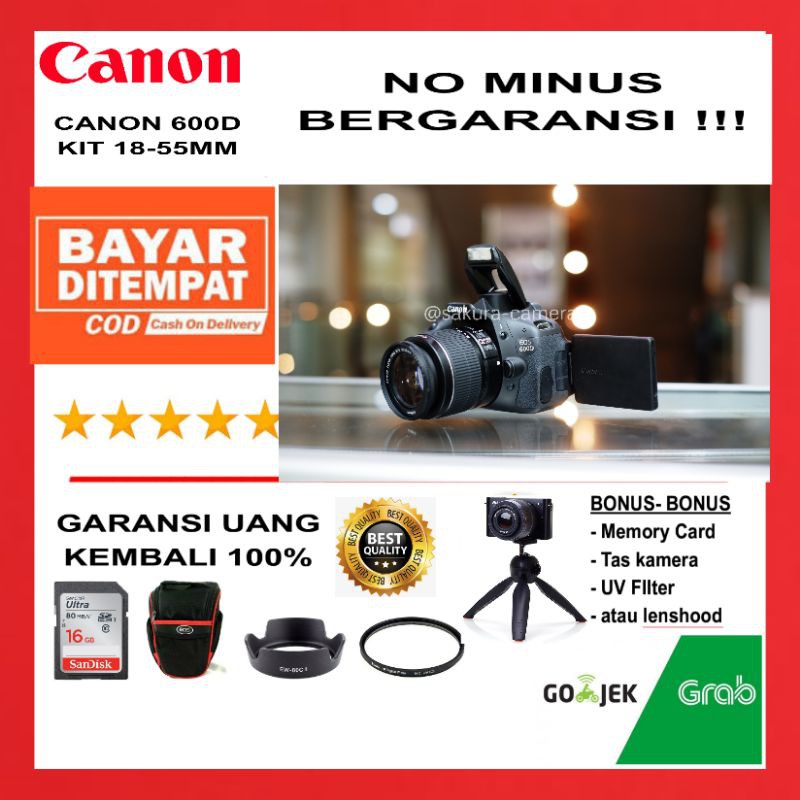 Jual Canon 600D kit 18-55MM Kamera Canon Eos 600d | Shopee Indonesia