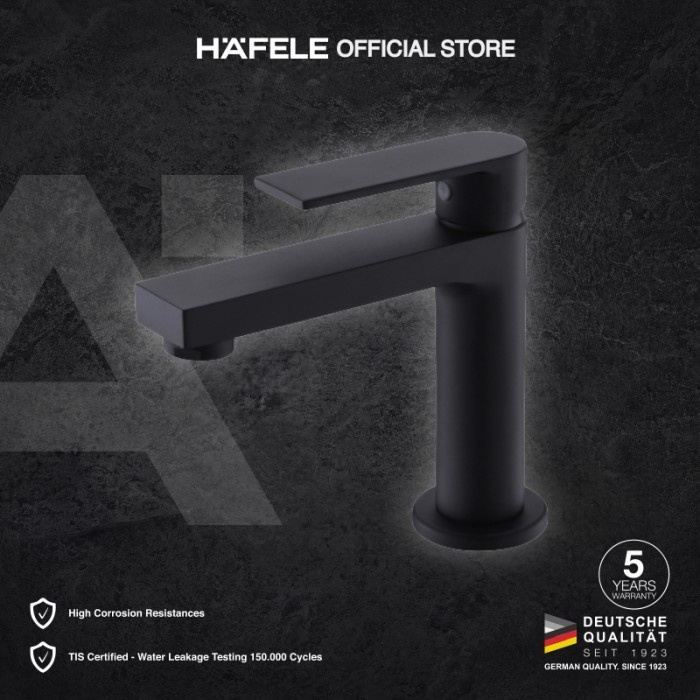 Jual Hafele Basin Tap Spout H97MM Black Edition - Keran Air Washtafel ...
