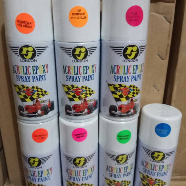 Jual cat semprot rj 150cc warna nyala fluorecent scotlite stabilo bln ...