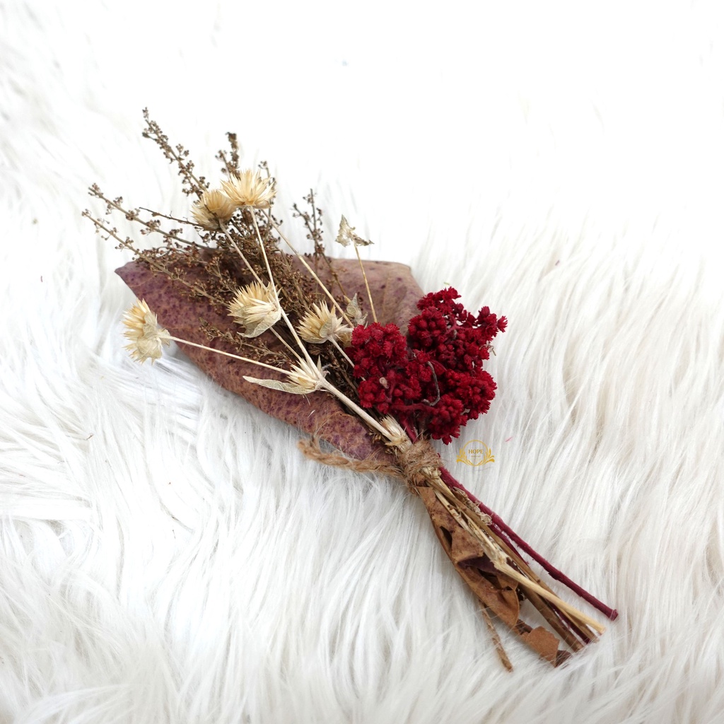 Jual Buket Bunga Kering Rangkai Daun Ketapang Hiasan Seserahan Gift ...