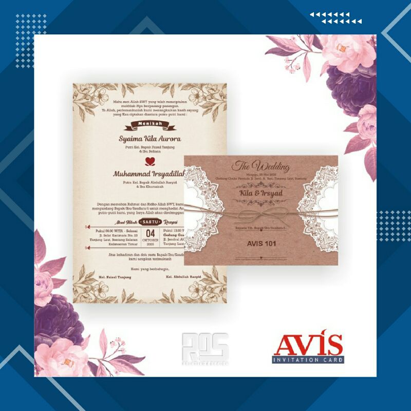 Jual Blangko undangan AVIS 101 blangko kosong Ros Printing Design Tuban ...