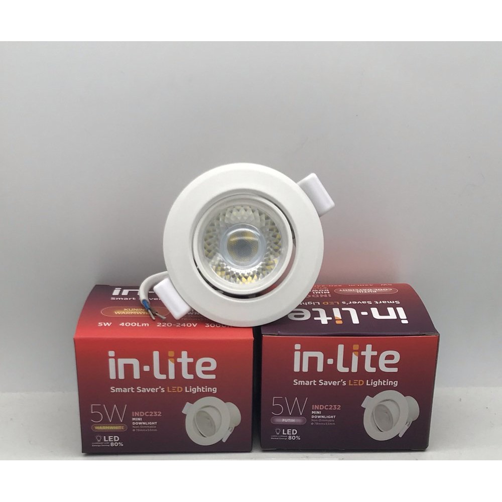 Jual INDC232 IN LITE LAMPU SPOTLIGHT LED INLITE DOWNLIGHT LED SPOT 5W 5 ...
