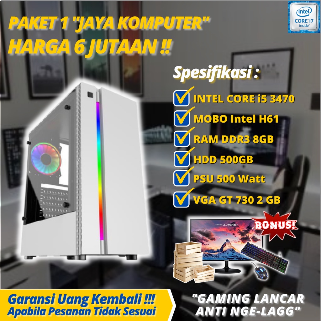 Jual Pc Computer Gaming full Set Murah Harga 6 Jutaan | Shopee Indonesia