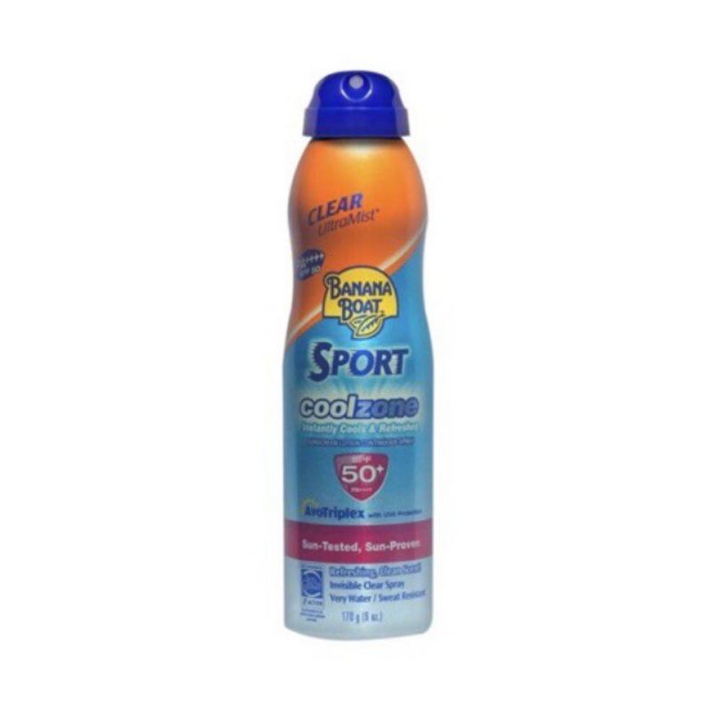 Jual BANANA BOAT CLEAR ULTRAMIST SPORT COOLZONE SPRAY PA++ SPF50+ Netto. 170g | Shopee Indonesia