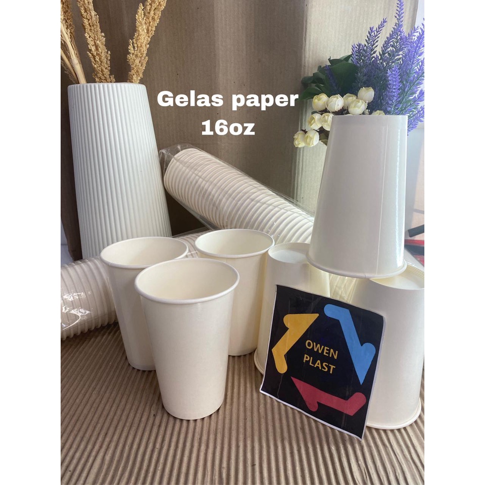 Jual Gelas Paper 16 Oz Isi 50 Gelas Merek Starindo Shopee Indonesia