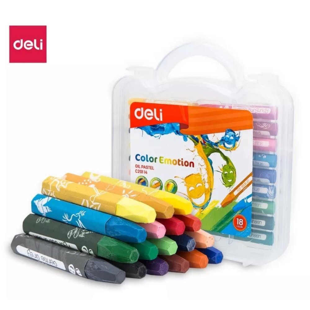 Jual Deli krayon crayon oil pastel pewarna alat gambar 18 colors ...