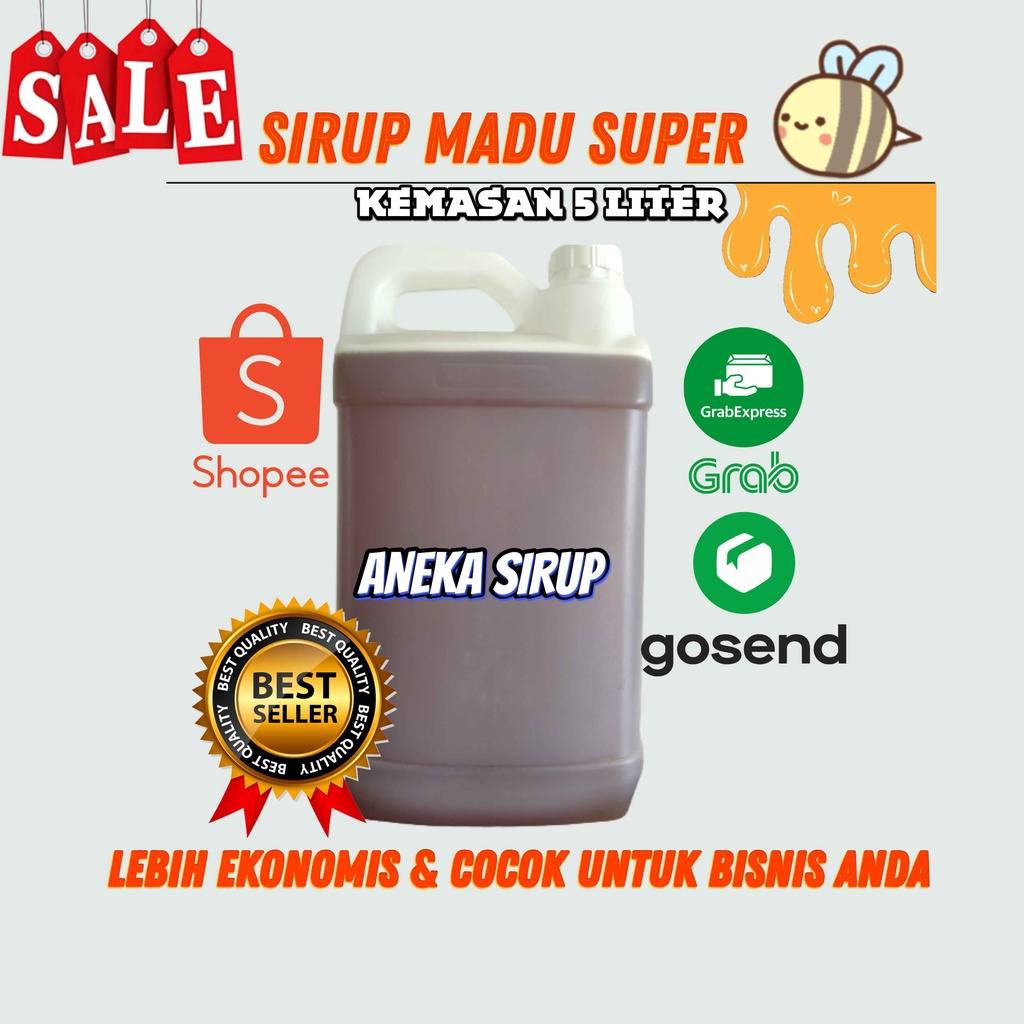 Jual SIRUP MADU 5 LITER - SIRUP MADU - SIRUP MADU LITERAN - PEMANIS ...