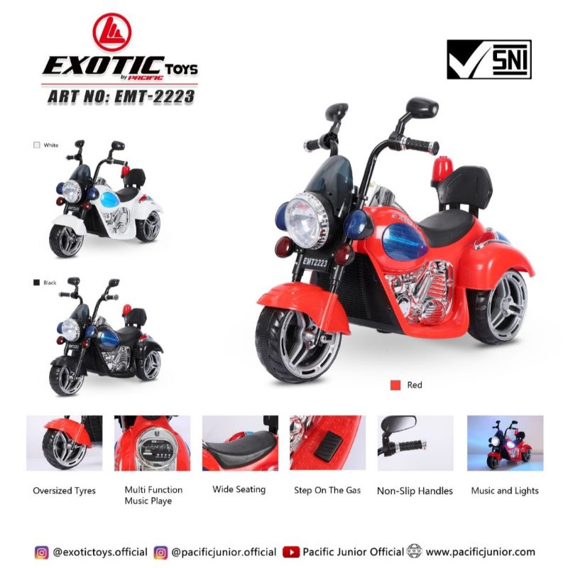 Jual MOTOR AKI MAINAN ANAK EXOTIC EMT-2223/MOGE/HARLEY | Shopee Indonesia