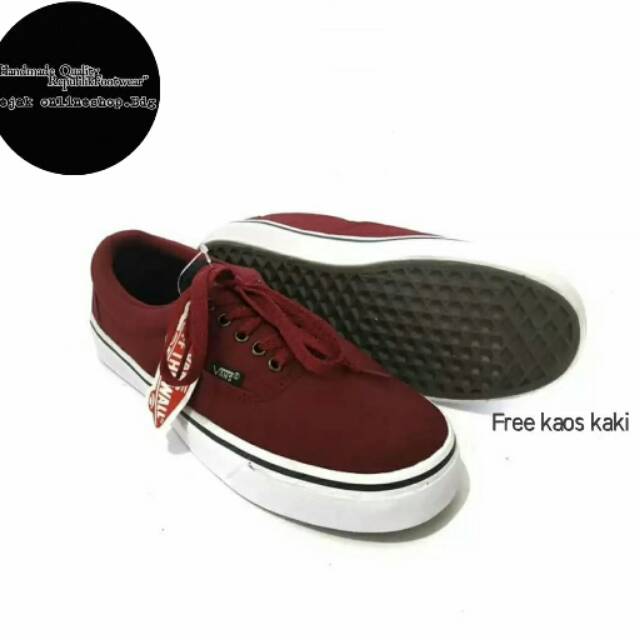 Jual Sepatu Vans era Authentic Oldskool Bw N All White Sket Sekolah ...