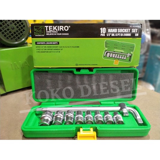 Jual TEKIRO KUNCI SOCKET SET 10 PCS / KUNCI SOCKET ORIGINAL MURAH ...