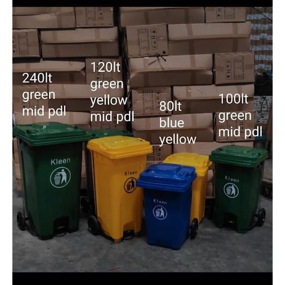 Jual TEMPAT SAMPAH KLEEN DENGAN PEDAL 100/120/240 LITER | Shopee Indonesia