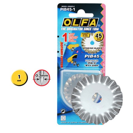 Jual OLFA Refill Pisau Rotary Cutter PIB45-1 (1pc/pack) Pinking Blade ...