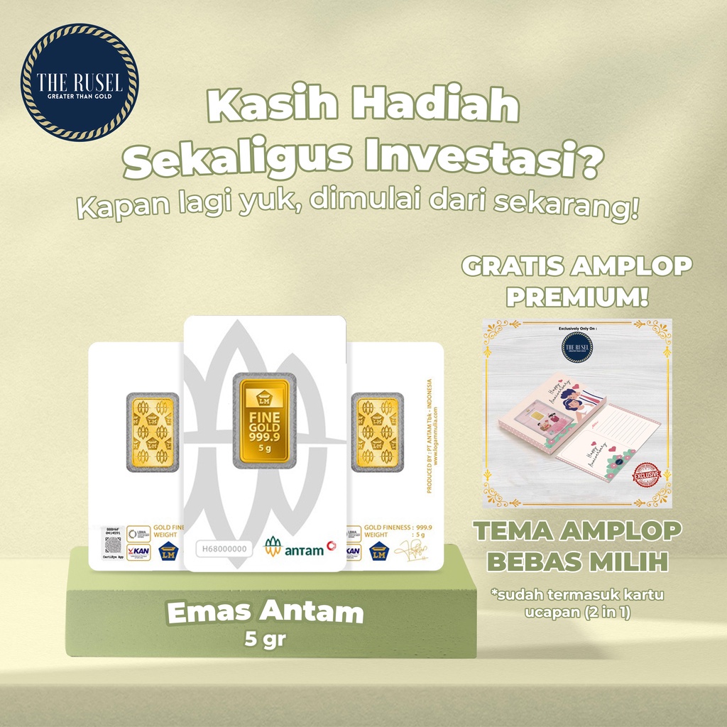 Jual Logam Mulia Emas ANTAM Reinvented Terbaru 5 Gr (FREE AMPLOP ...