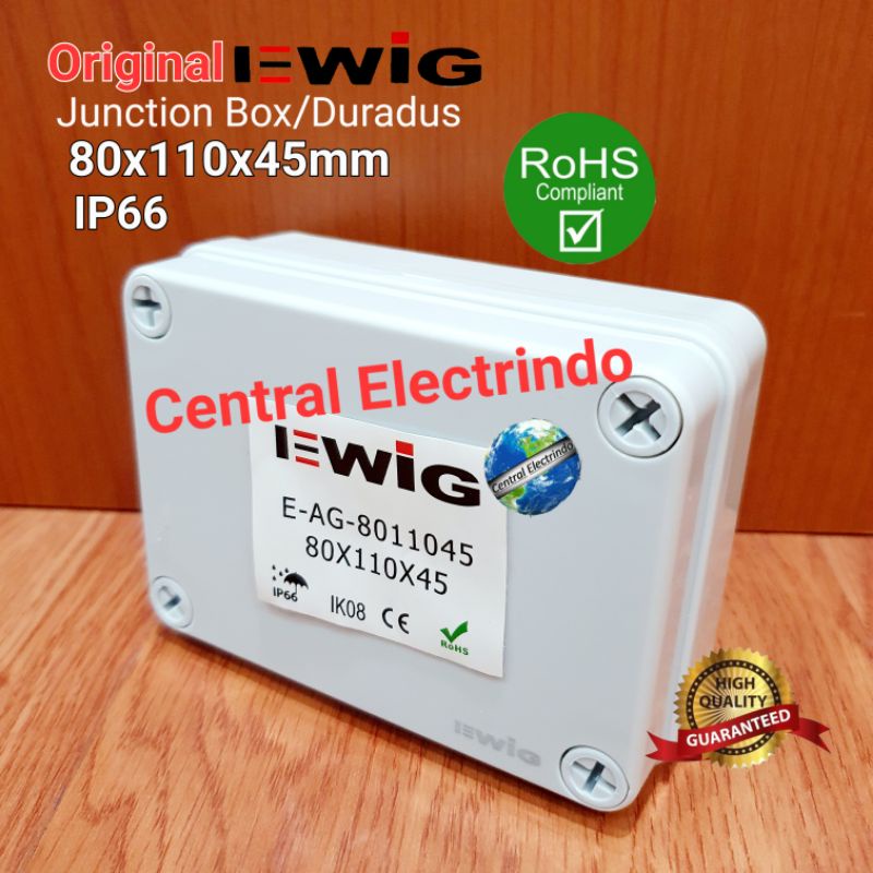 Jual Junction Box AG 80×110×45mm Box Panel Plastik ABS EWIG Polos IP66 ...