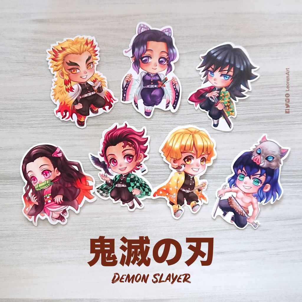 Jual Kimetsu no Yaiba / Demon Slayer sticker set | Shopee Indonesia