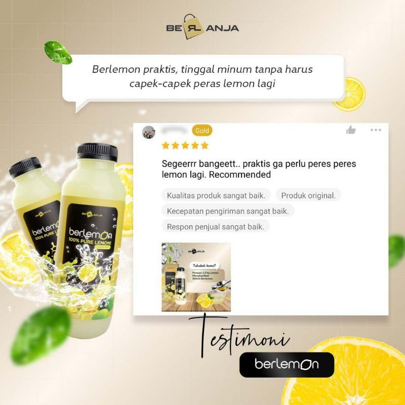 Jual BERLLEMON/MINUMAN SEHAT/LEMON MURNI | Shopee Indonesia