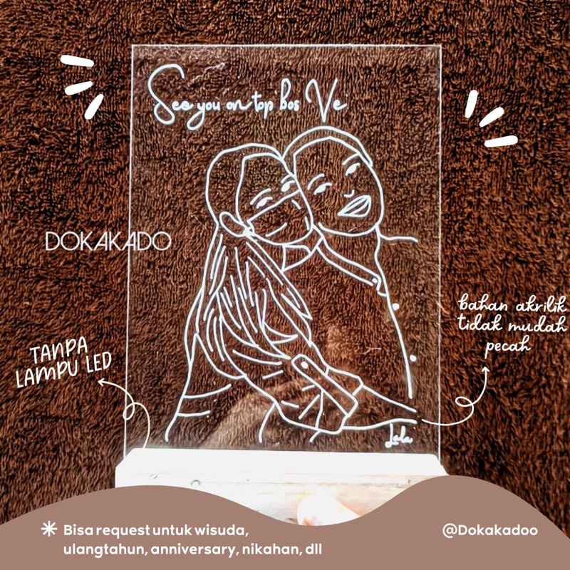 Jual Kado acrylic Custom kado wisuda ultah nikahan | Shopee Indonesia