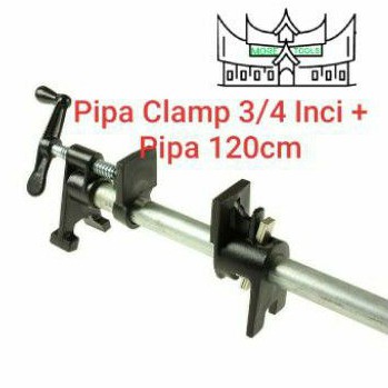 Jual Pipe Clamp 3/4 inch Plus Pipa 120cm Bar Clamp F Clamp Fixture Klem ...