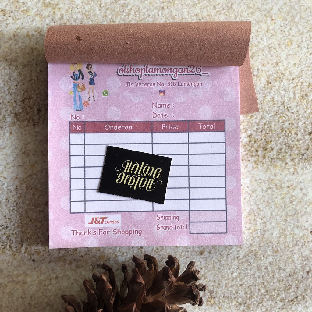 Jual Cetak & desain Nota Olshop Penjualan kontan 2ply 10x10cm | Shopee ...