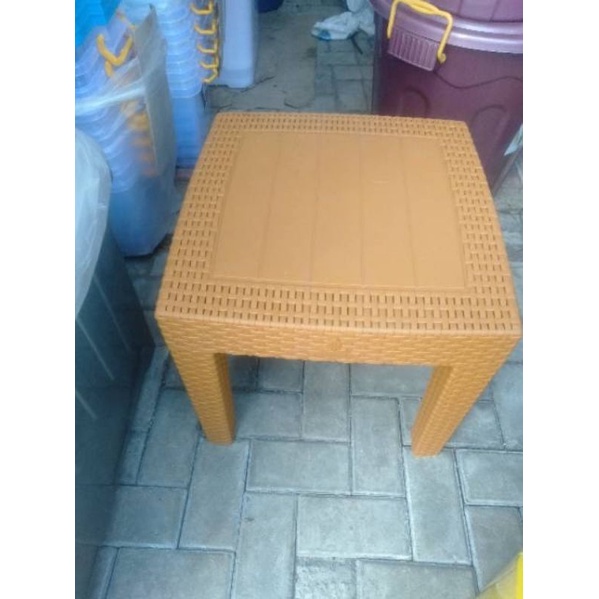 Jual Meja Teras Plastik Olymplast Meja Taman Motif Rotan Meja Plastik ...