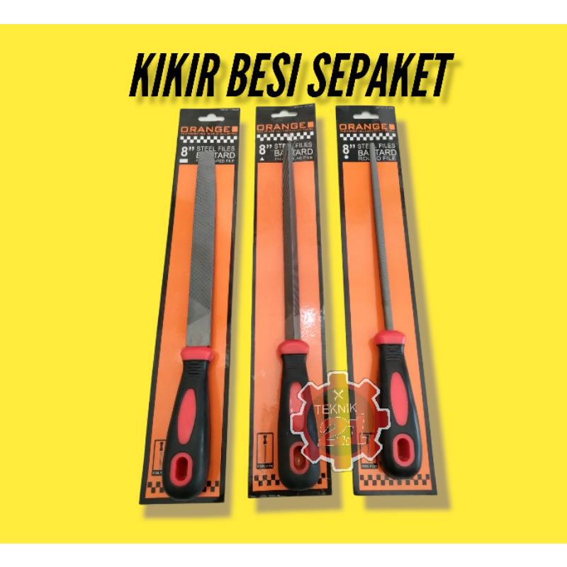 Jual PAKET KIKIR ORANGE 8 IN KIKIR PANJANG KIKIR SEGITIGA KIKIR FLAT ...