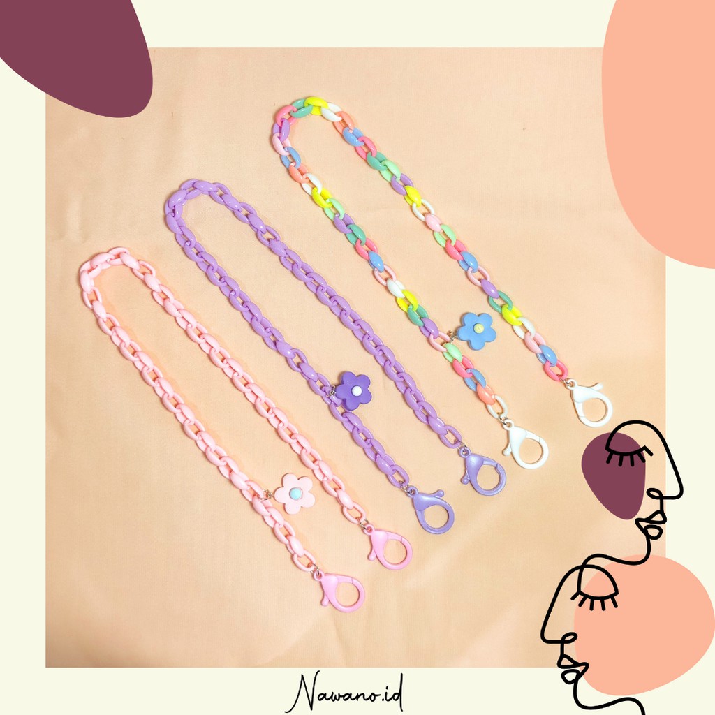 Jual Tali Masker Bunga / Strap Mask Korea Flower / Pengait Masker ...