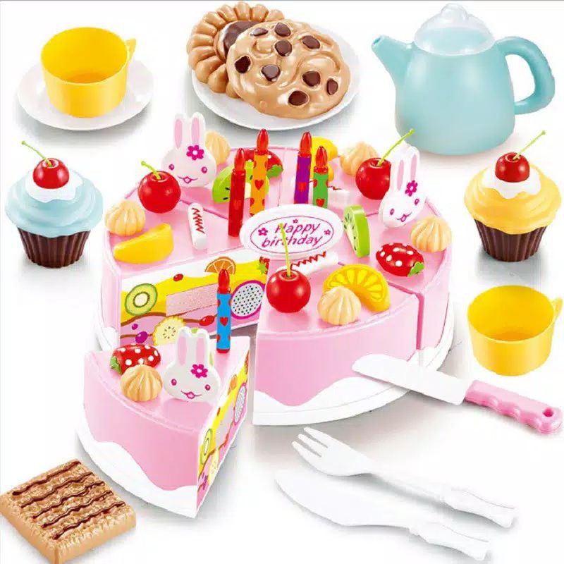Jual Mainan DIY cake kue ulang tahun ultah anak potong kue | Shopee ...