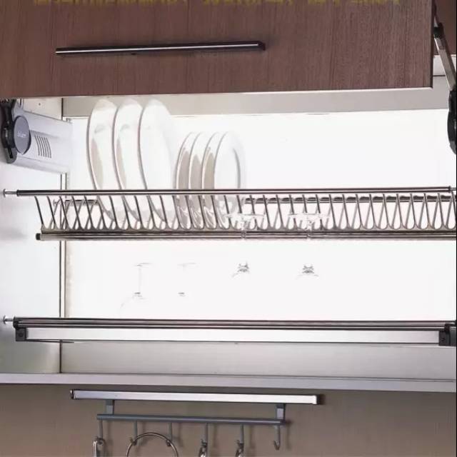 Jual Rak piring stainless tanam dalam kabinet/kitchen set 80cm | Shopee ...