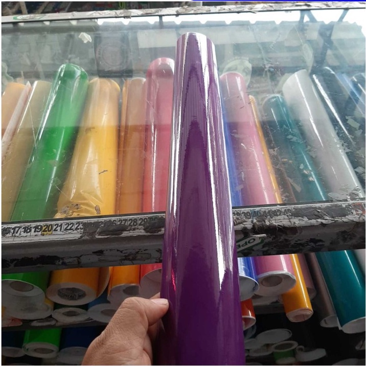 Jual Bahan Sticker skotlet polos warna glossy profix,maxdecal,goodfix ...