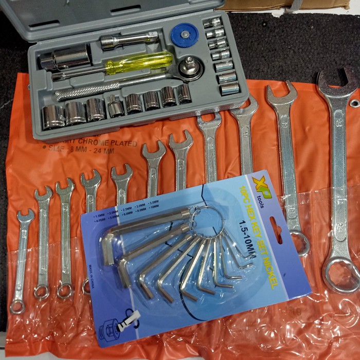 Jual Kunci Bengkel Paket - Sok Set 21 Pcs + Ring Pas Set BONUS KUNCI L ...