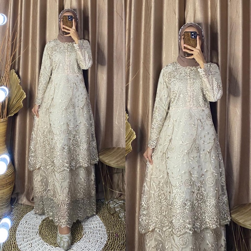 Jual Gamis Tile Bordir|Gamis Tingkat Tile|Gamis Busui Jumbo |Gamis Kondangan Mewah|Gamis Pesta ...