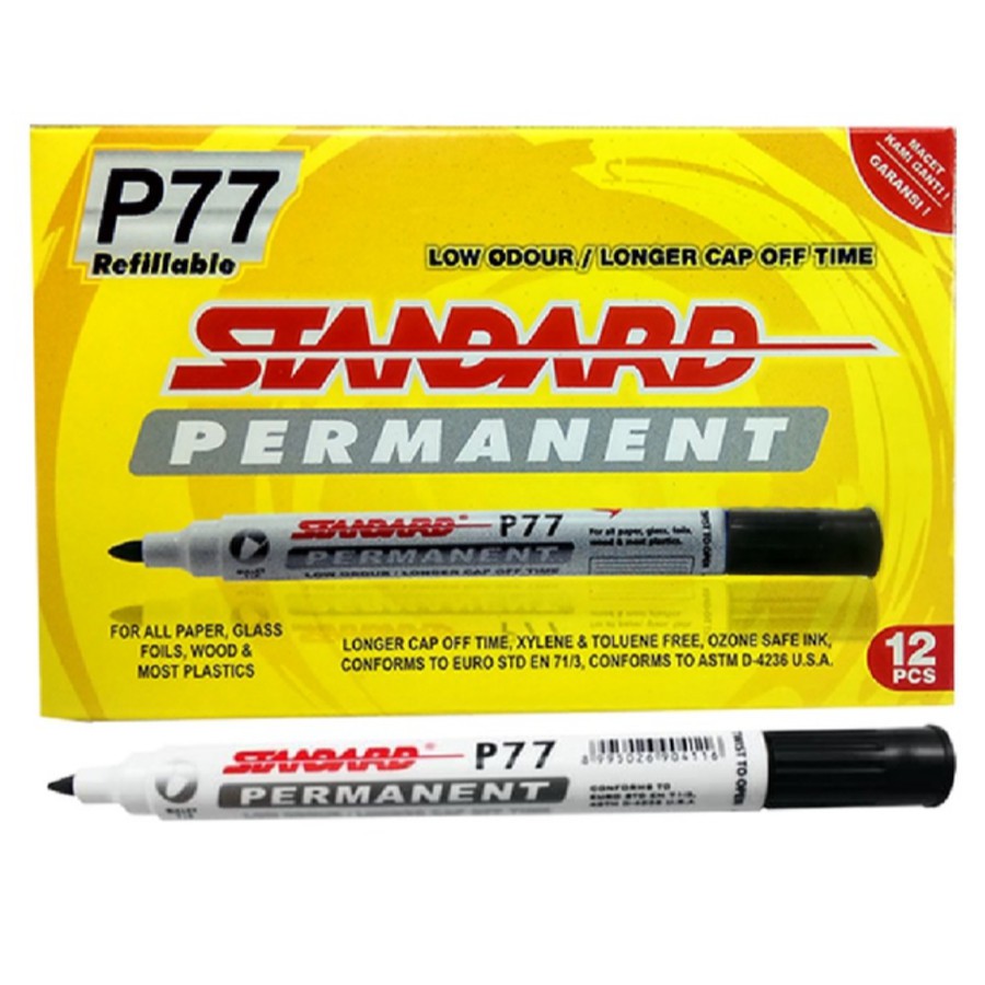 Jual Spidol Standard P77 Permanent Marker Hitam | Shopee Indonesia