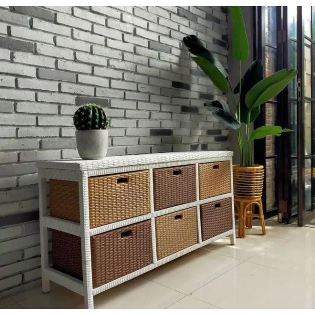 Jual RAK ROTAN SINTETIS SUSUN 6/RAK SUSUN/ RAK SUSUN SINTETIS/MURAH ...