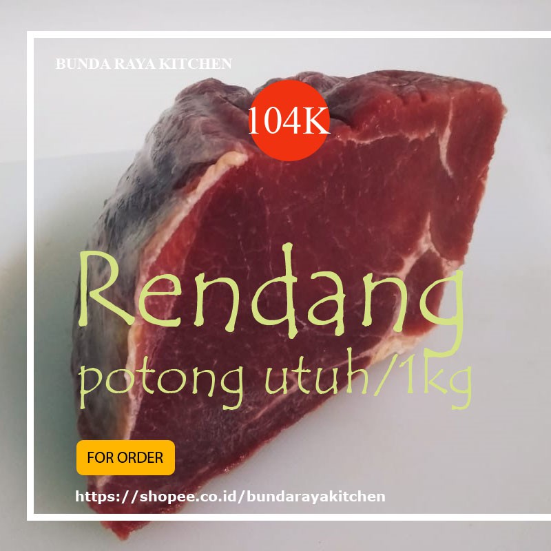 Jual Premium Daging Rendang / UTUH @ 1kg, QUALITY RESTO PADANG ...