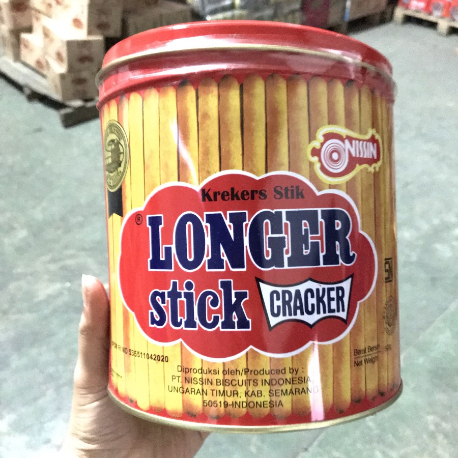 Jual nissin longer stick kaleng 500gr / stick biskuit kaleng nissin ...