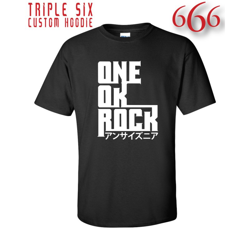 Jual TRIPLESIX - Kaos / T-Shirt ONE OK ROCK Logo - Hitam | Shopee Indonesia
