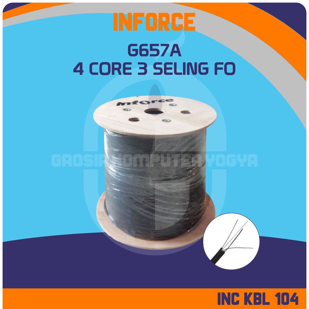 Jual Inforce G657A 1000M FTTH Fiber Optic Cable 4 Core 3 Seling Kabel ...