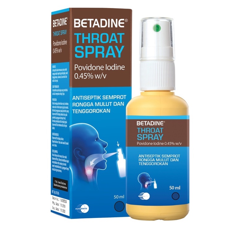 Jual Spray Mulut Antiseptik Betadine Sore Throat Spray 50ml Antiseptik ...