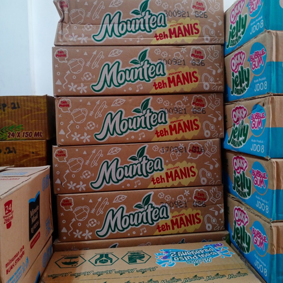 Jual mountea teh gelas 165ml isi 24gelas | Shopee Indonesia