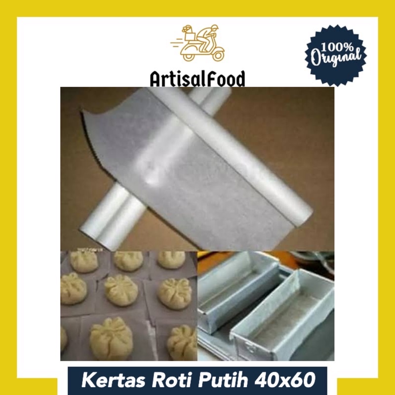 Jual Kertas roti PUTIH 2pcs kertas kue alas roti baking paper 40x60cm ...
