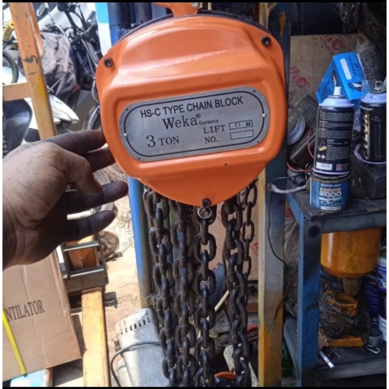 Jual HS-C TYPE CHAIN BLOCK WEKA GERMANY 3 ton x 6 meter | Shopee Indonesia
