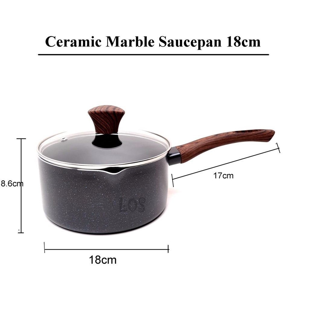 Jual Panci Ceramic Marble SAUCEPAN SBR MEDICAL STONE | Shopee Indonesia