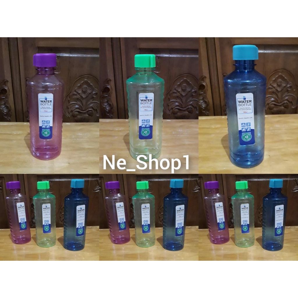 Jual Botol minum plastik mika 750 ml | botol air minum Polin BPA Free ...
