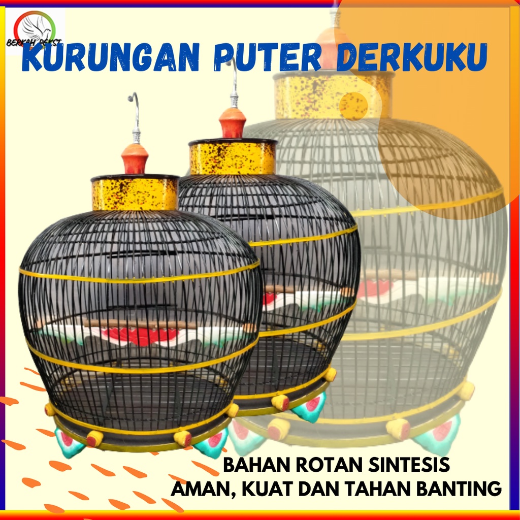 Jual SANGKAR BURUNG PERKUTUT DERKUKU PUTER KURUNGAN BURUNG KANDANG ...