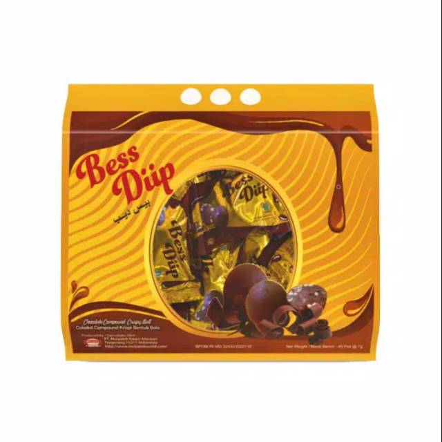 Jual Bess diip chocolate crispy ball bola coklat isi 40 pcs 40x7 gram ...