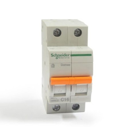 Jual MCB Schneider Domae 2 Phase 2P 16A 16 A Tombol Orange | Shopee ...