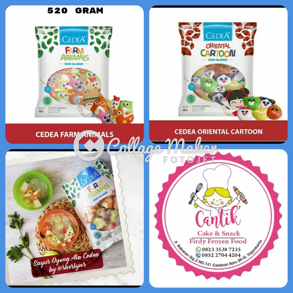 Jual CEDEA ORIENTAL CARTOON /FARM ANIMAL 500gram | Shopee Indonesia