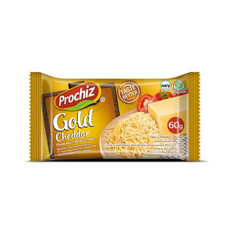 Jual PROCHIZ Cheddar Slices Original Gold melt keju olahan royale ...